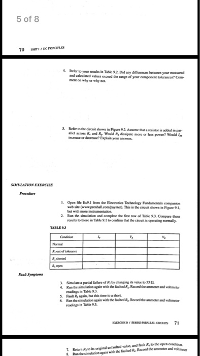 Solved Exercise 9 Series-Parallel Circuits After completing | Chegg.com