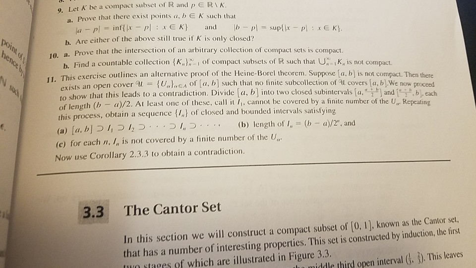 Solved 9. Let K be a compact subset of R and p E RIK Prove | Chegg.com