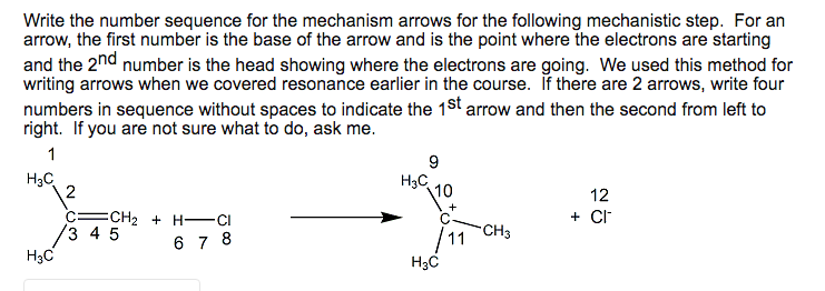 Solved Write the number sequence for the mechanism arrows | Chegg.com