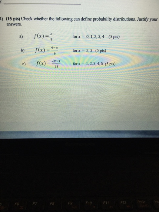 Solved Check whether the following can define probability | Chegg.com