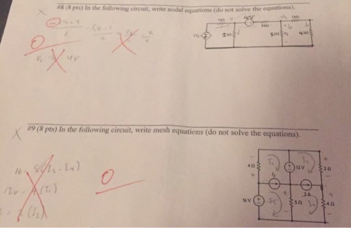 Solved In the following circuit, write nodal equation (do | Chegg.com