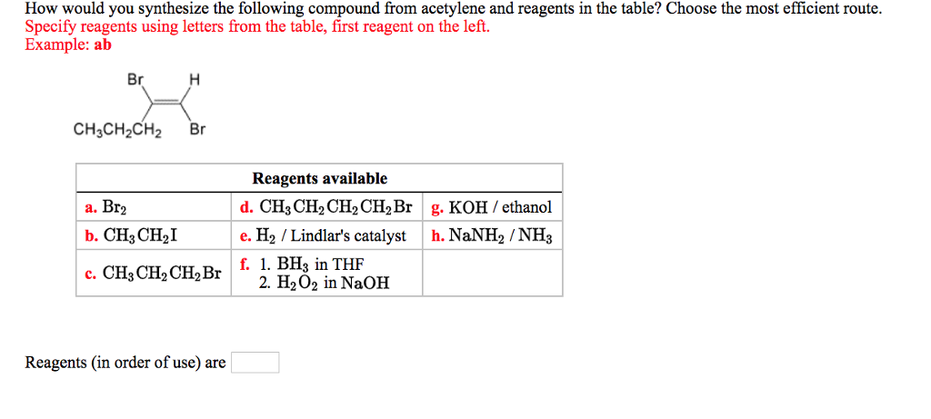 Solved How would you synthesize the following compound from | Chegg.com