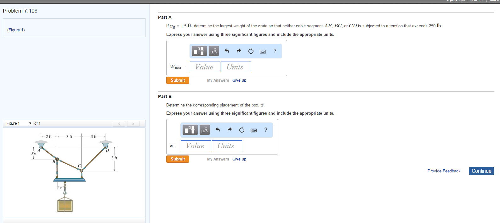 Solved Problem 7.106 Part A If yp 1.5 ft, determine the | Chegg.com