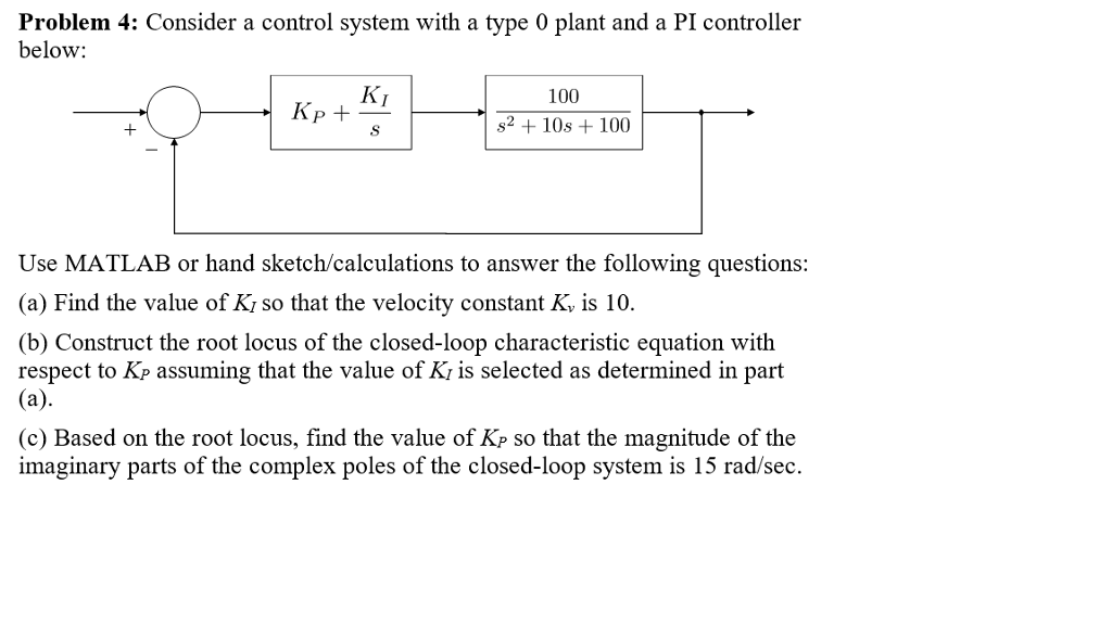 Solved Problem 4: Consider a control system with a type 0 | Chegg.com