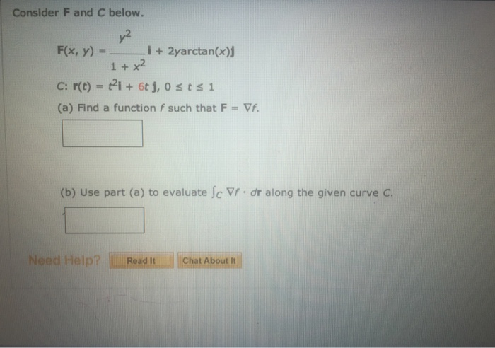 Solved Consider F And C Below F X Y Y2 1 X2 1