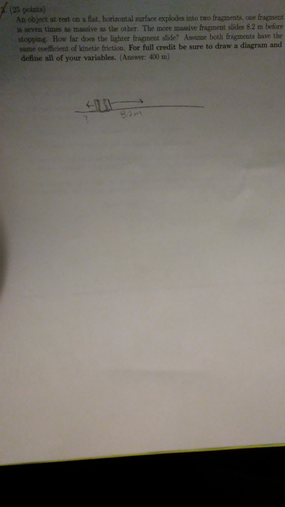 Solved (25 points) An object at rest on a flat, horizontal | Chegg.com