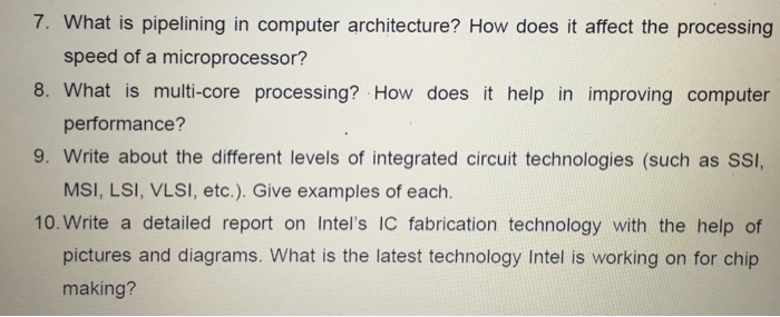 Solved What is pipelining in computer architecture? How does | Chegg.com