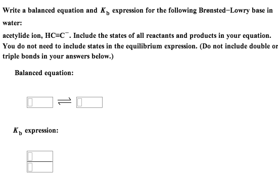 Solved Write a balanced equation and Kb expression for the | Chegg.com