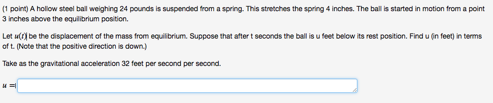 Solved A hollow steel ball weighing 24 pounds is suspended | Chegg.com