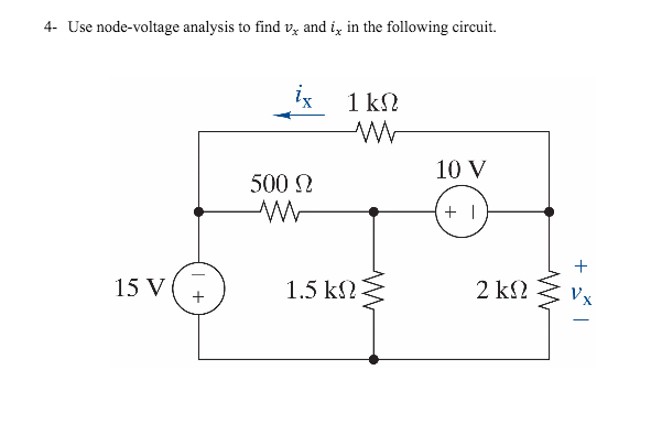 Solved 3- Use node-voltage analysis to find all element | Chegg.com
