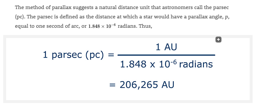 Solved 62d Parallax Trigonometry Parallax Exercise Due Today | Chegg.com