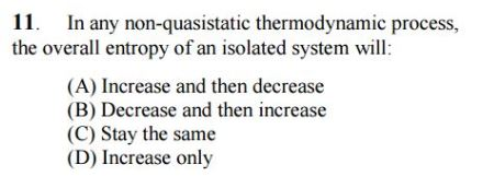 Solved In any non-quasistatic thermodynamic process, the | Chegg.com