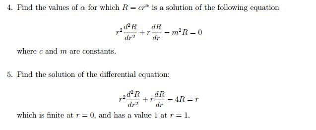 Solved Find the values of alpha for which R = cr^alpha is a | Chegg.com