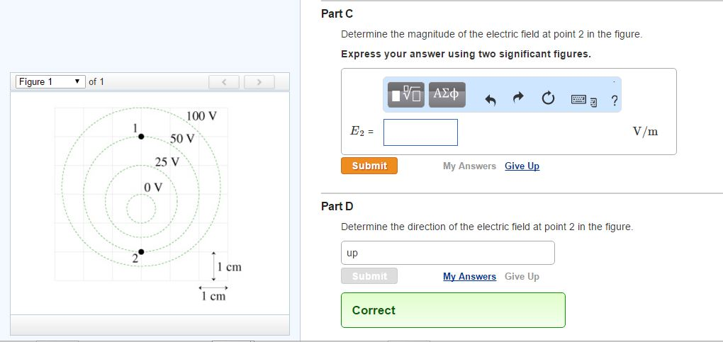 Solved Part C Determine the magnitude of the electric field | Chegg.com
