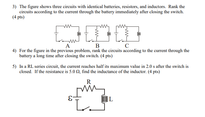 Solved The figure shows three circuits with identical | Chegg.com