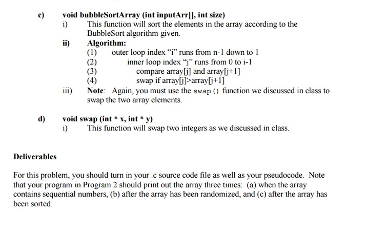 Solved Your fifth assignment will consist of one C program. | Chegg.com