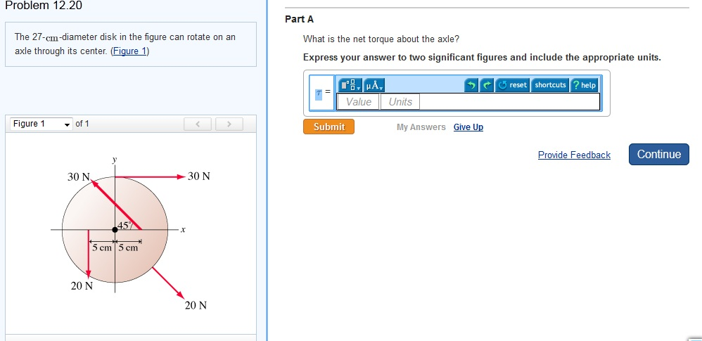 Solved The 27-cm-diameter disk in the figure can rotate on | Chegg.com