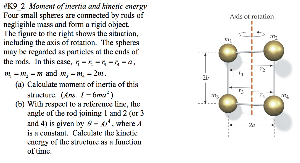 Solved #KY. 2 Moment of inertia and kinetic energy Four | Chegg.com