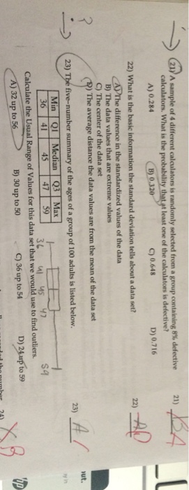 Solved A sample of 4 different calculators is randomly | Chegg.com
