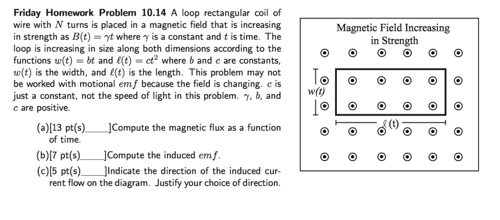 Solved A loop rectangular coil of wire with N turns is | Chegg.com