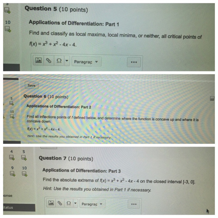 Solved applications of differentiation | Chegg.com