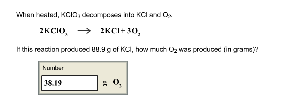 Solved When heated, KCIO3 decomposes into KCI and O2. If | Chegg.com