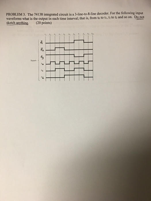 Solved The 74138 integrated circuit is a 3-line-to-8-line | Chegg.com