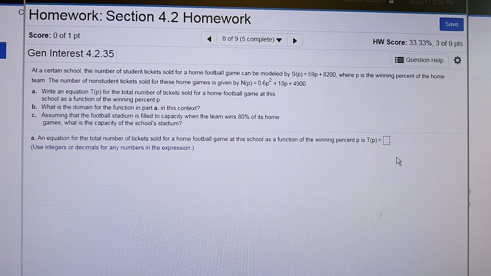 Solved Homework Section 4 2 Homework Score 0 Of 1 Pt Gen