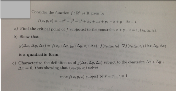 Consider The Function F R3 Rightarrow R Given By