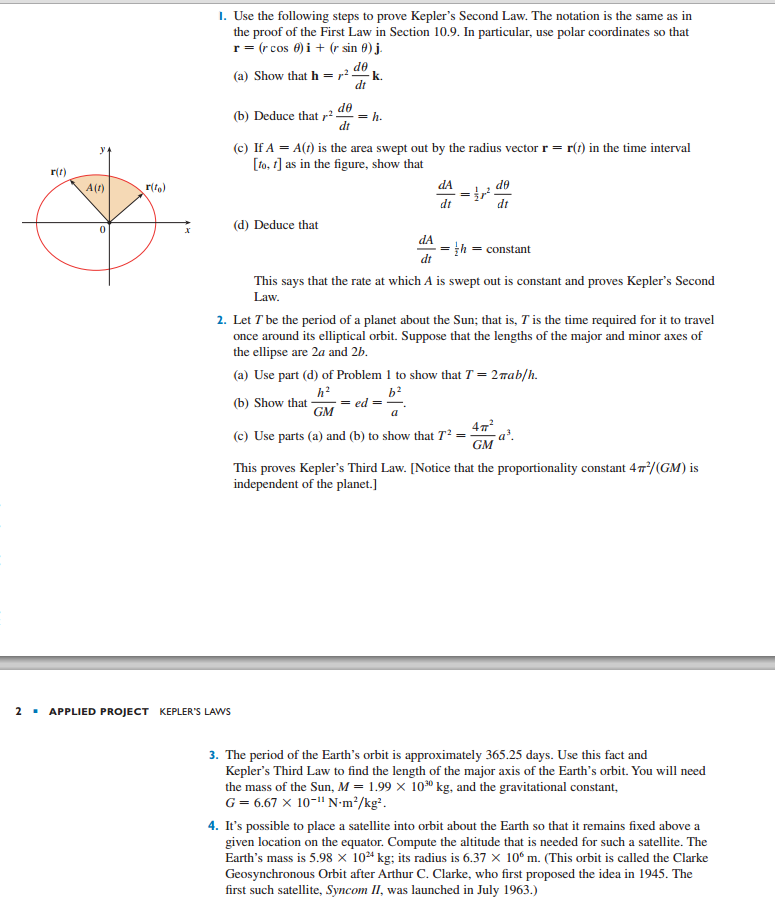 Solved 1.Use the following steps to prove kepler's | Chegg.com