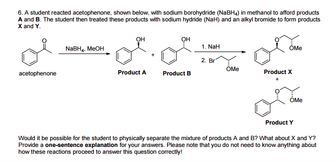 Solved A student reacted acetophenone, shown below, with | Chegg.com