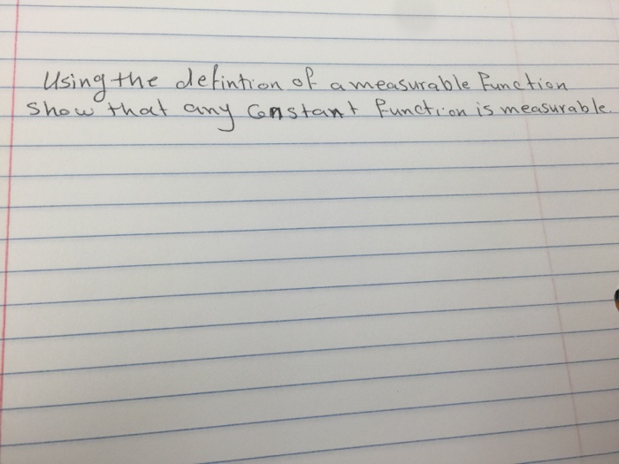 Solved Using The Definition Of Measurable Function Show That