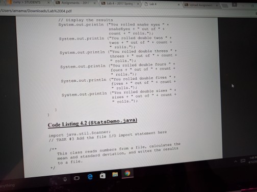 Loops and Files Lab objectives Be able to convert an | Chegg.com
