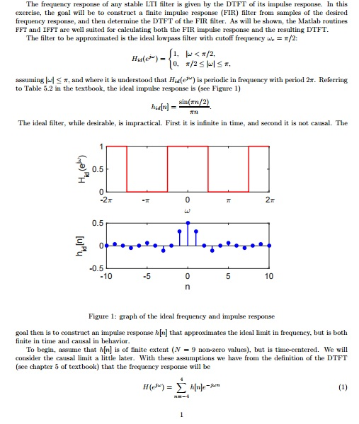 Solved LTI systems and FIR/DTFT impulse response??? | Chegg.com