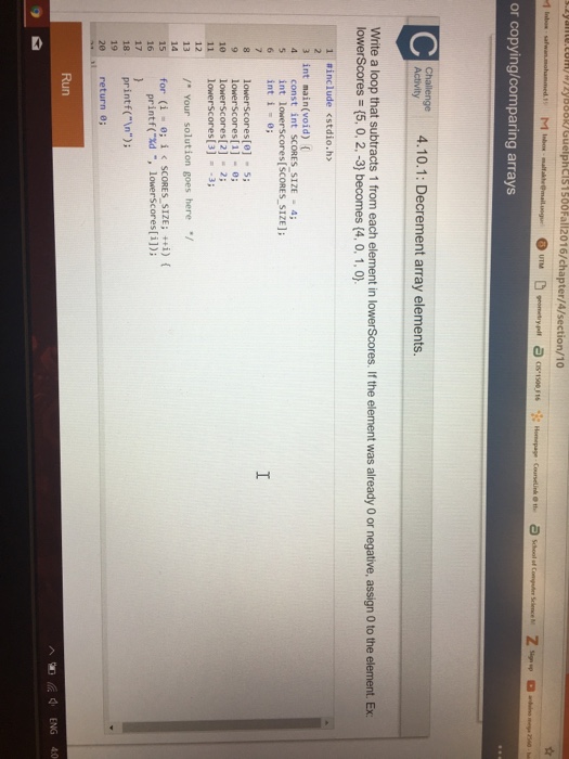 Solved Write a loop that subtracts 1 from each element in | Chegg.com Solved Write a loop that subtracts 1 from each element in | Chegg.com