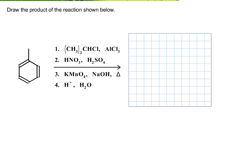 Solved Draw the product of the reaction shown below | Chegg.com