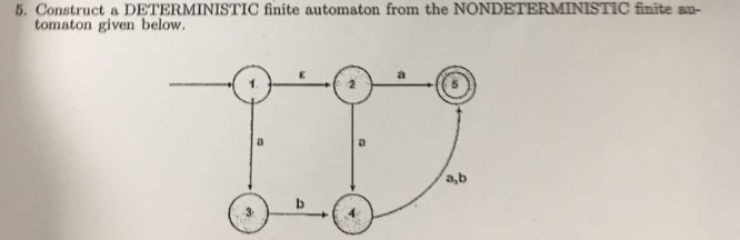 Solved Construct A Deterministic Finite Automaton From The 1960