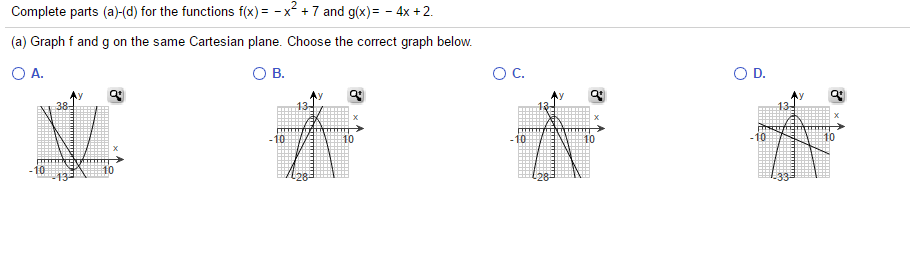Solved Complete parts (a)-(d) for the functions f(x) = - x^2 | Chegg.com
