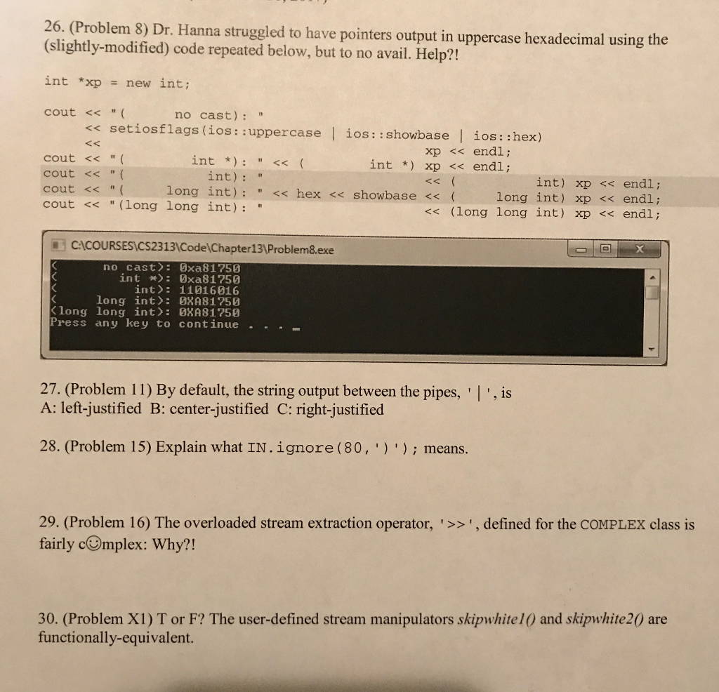 Solved FIVE quick C++ related questions. All the files are | Chegg.com