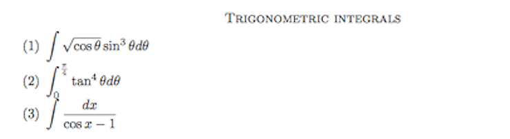 Solved Trigonometric substitution integral squareroot cos | Chegg.com