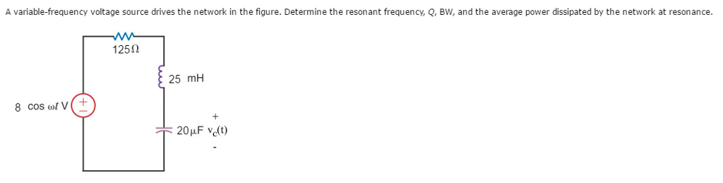 Solved A variable-frequency voltage source drives the | Chegg.com
