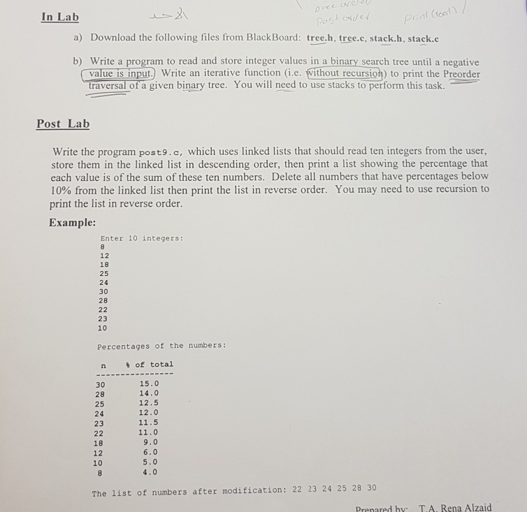 In Lab pi a) Download the following files from | Chegg.com