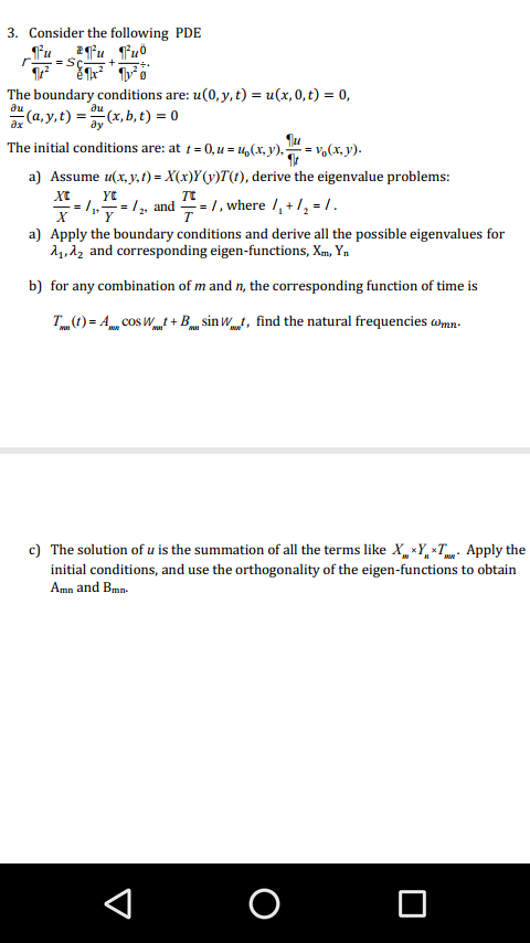 3. Consider the following PDE The boundary conditions | Chegg.com