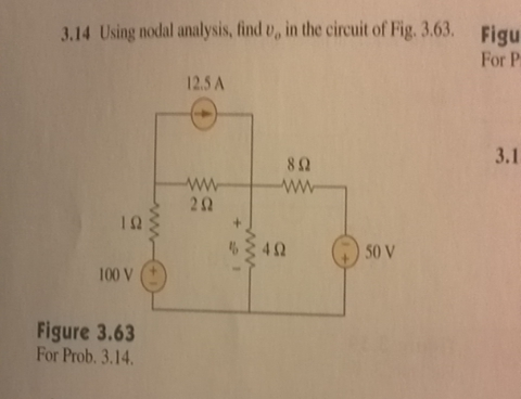 Solved Using nodal analysis, find m vo in the circuit of | Chegg.com