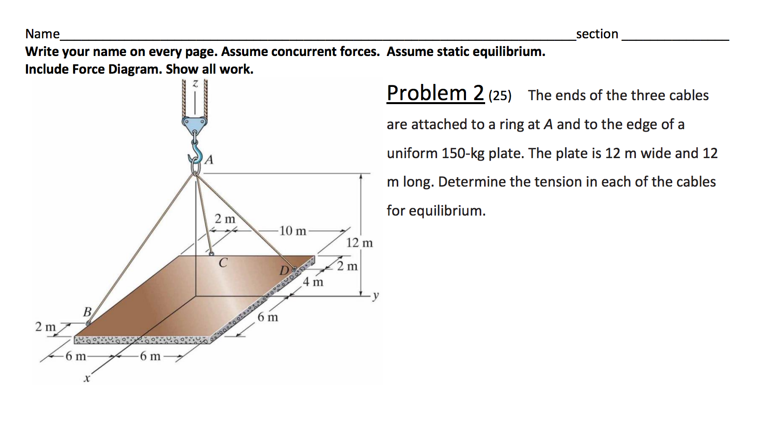 Solved Write your name on every page. Assume concurrent | Chegg.com