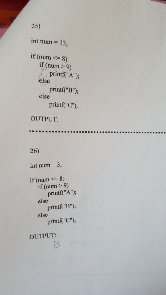 Solved 13) int x - 28; if (x>20) if (x