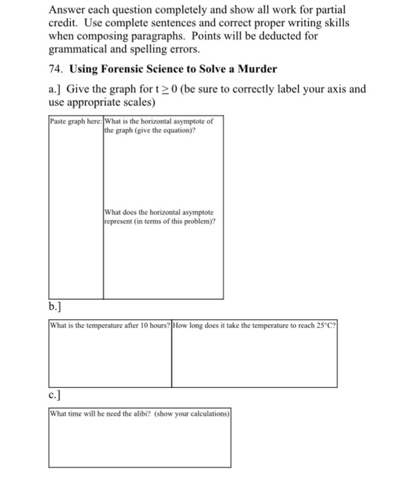 Solved Answer each question completely and show all work for | Chegg.com