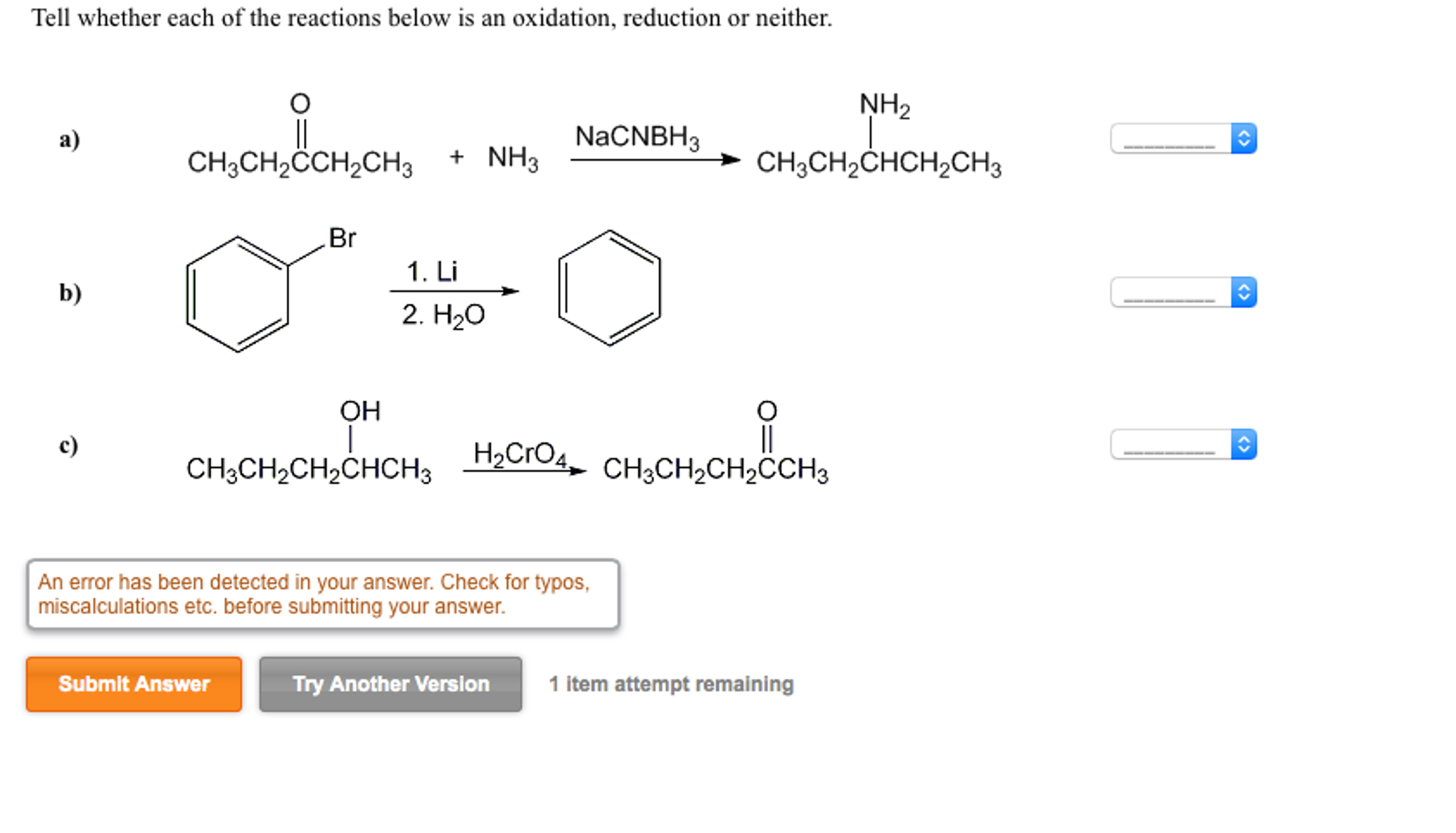 Solved Tell whether each of the reactions below is an | Chegg.com