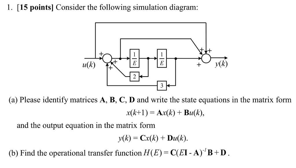 Solved 1. [15 points] Consider the following simulation | Chegg.com