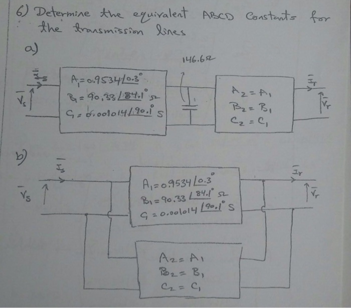 Solved Determine the equivalent ABCD constants for the | Chegg.com